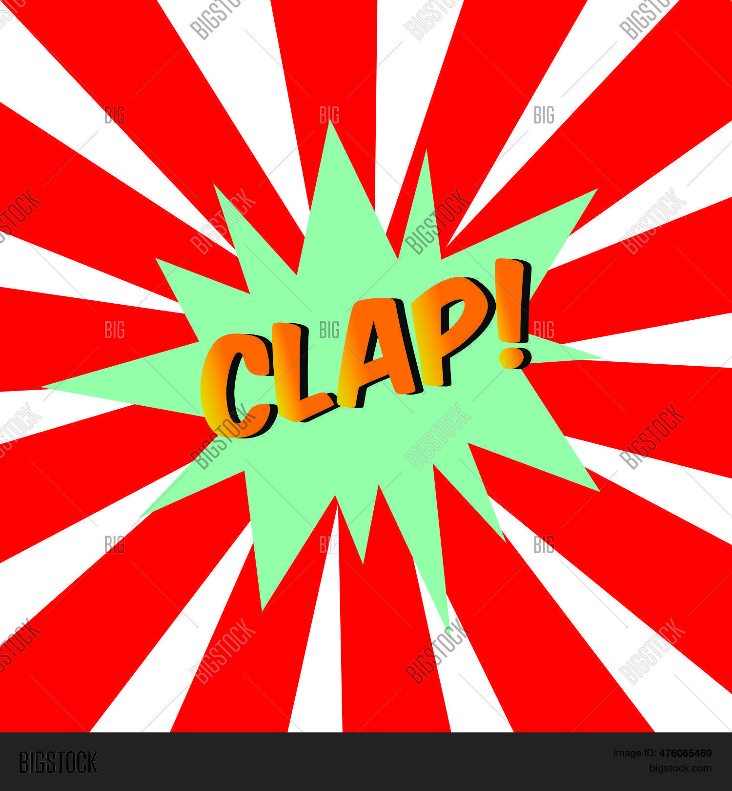 Comic " Clap" Text Vector & Photo (Free Trial) | Bigstock