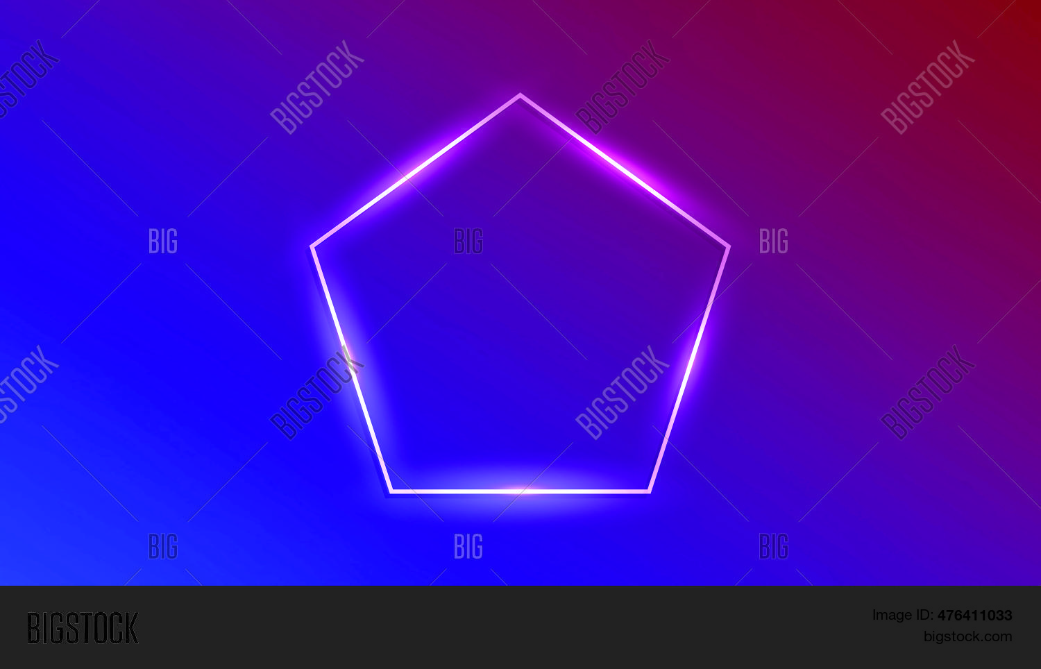 Neon Frame Pentagon Vector & Photo (Free Trial) | Bigstock