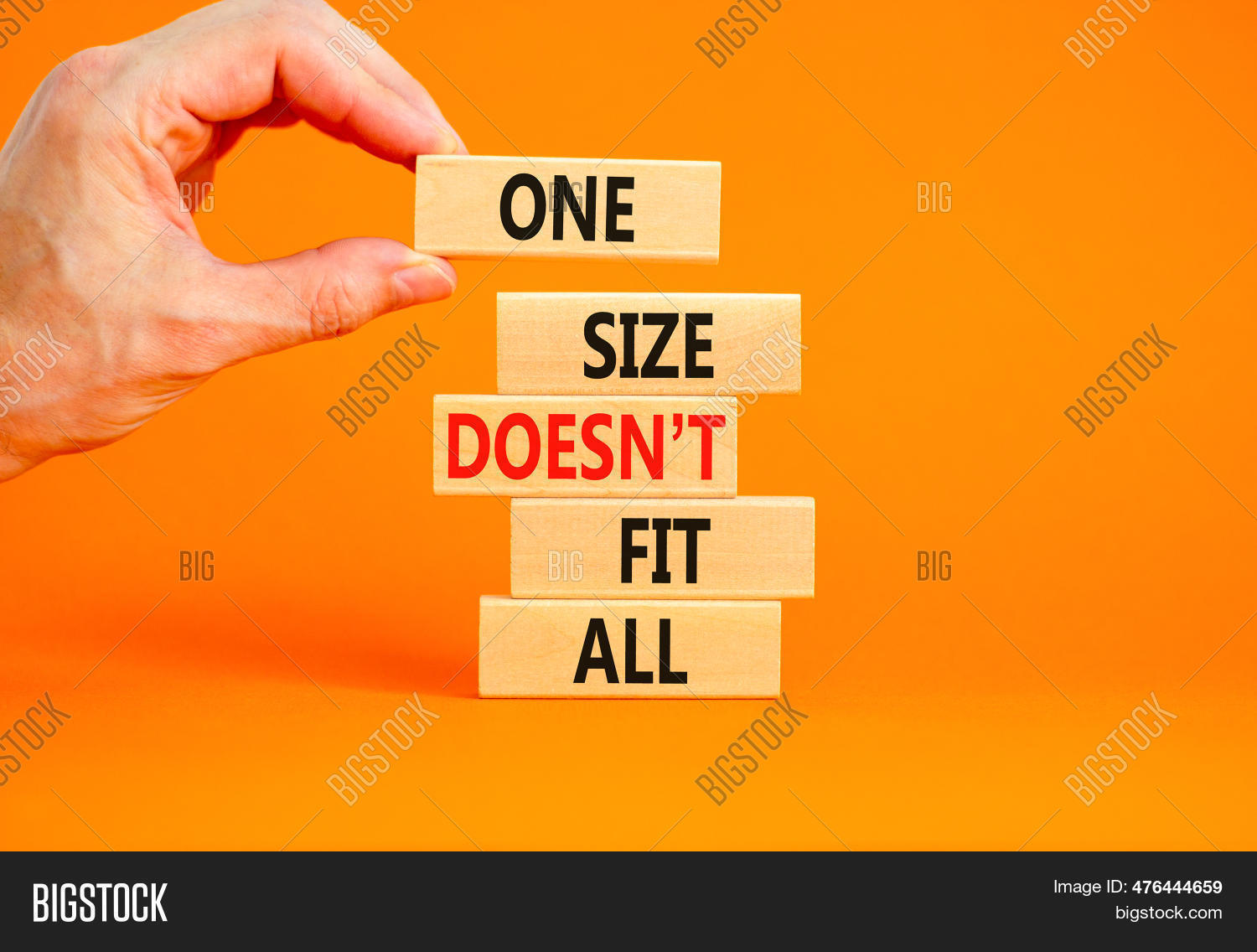 One Size Does Not Fit Image & Photo (Free Trial) | Bigstock