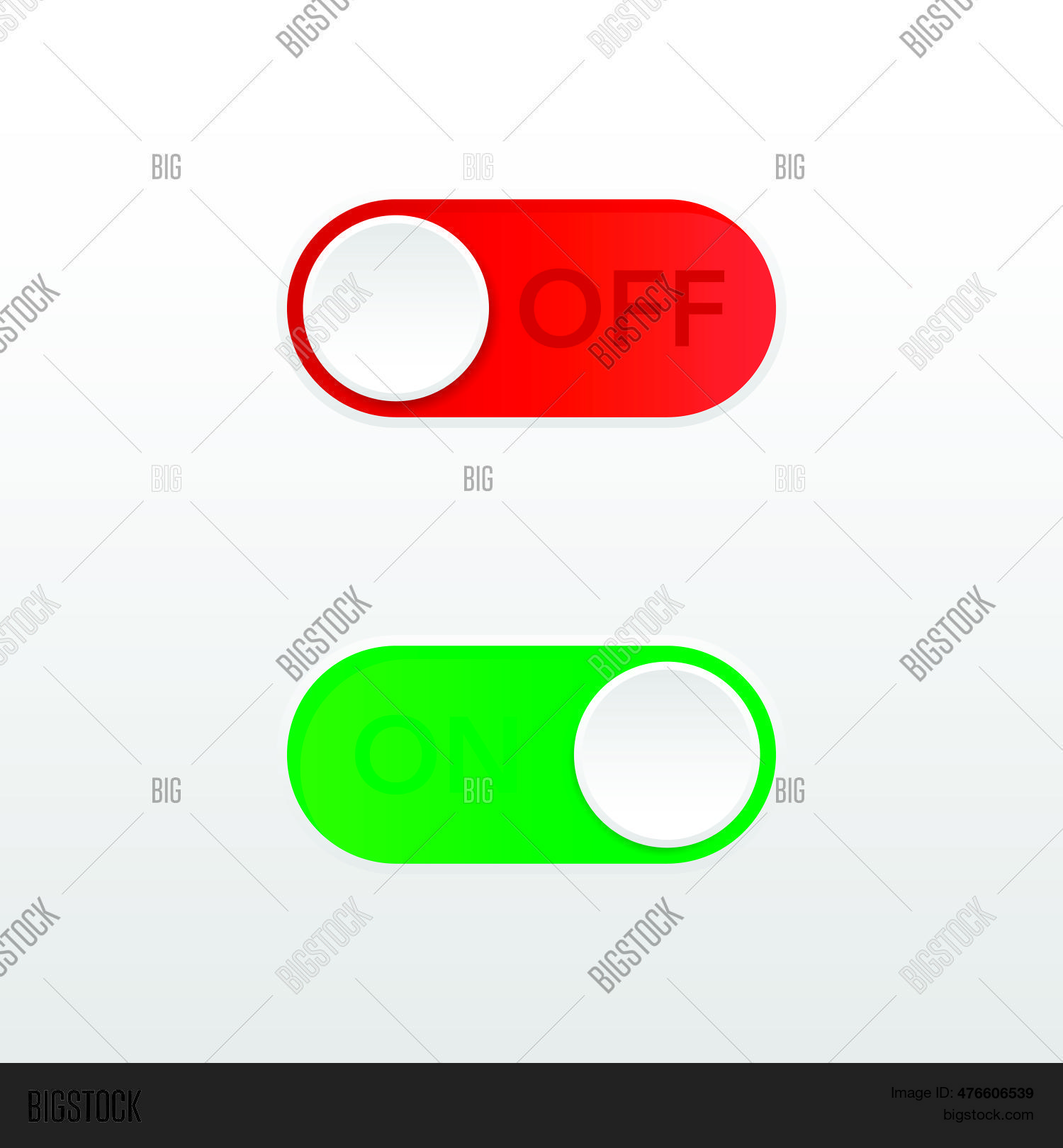 Switch Button Turn On Vector & Photo (Free Trial) | Bigstock