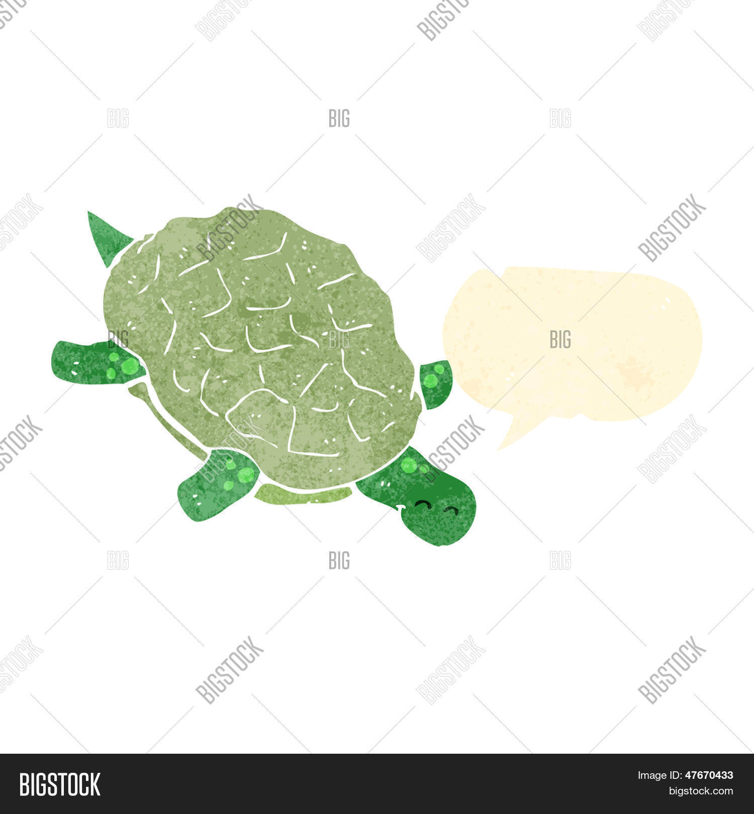 Retro Cartoon Turtle Vector & Photo (Free Trial) | Bigstock