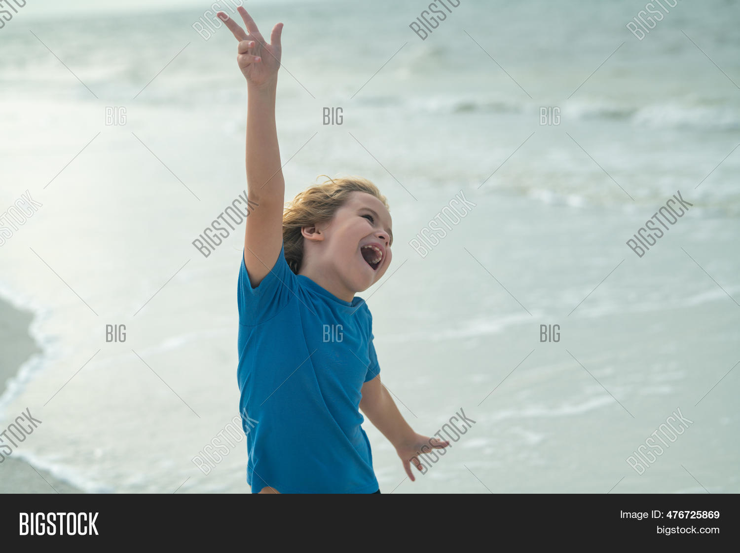 Excited Child Raised Image & Photo (Free Trial) | Bigstock