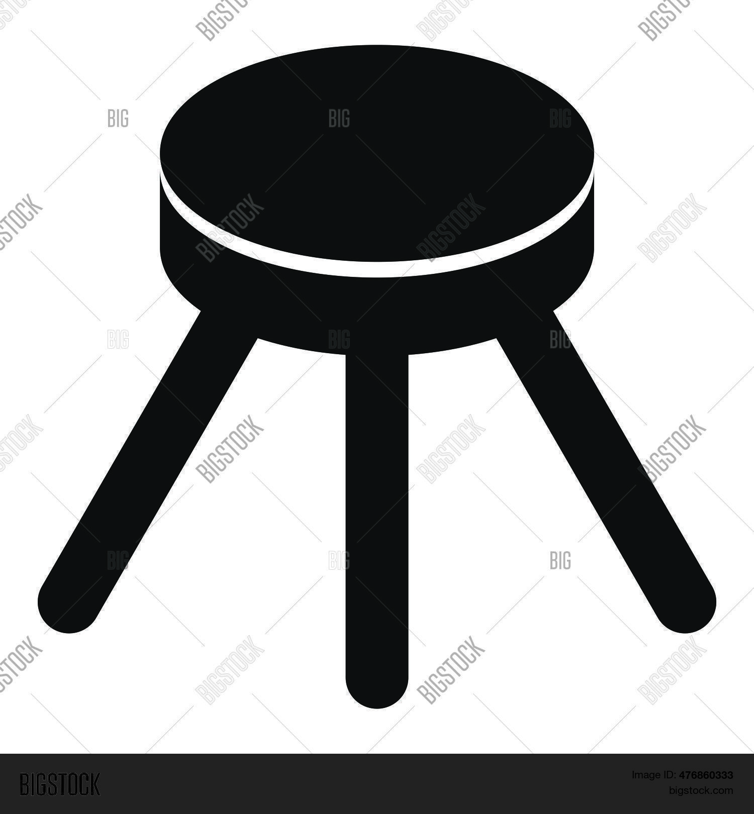 Stool Three Legs Vector & Photo (Free Trial) | Bigstock