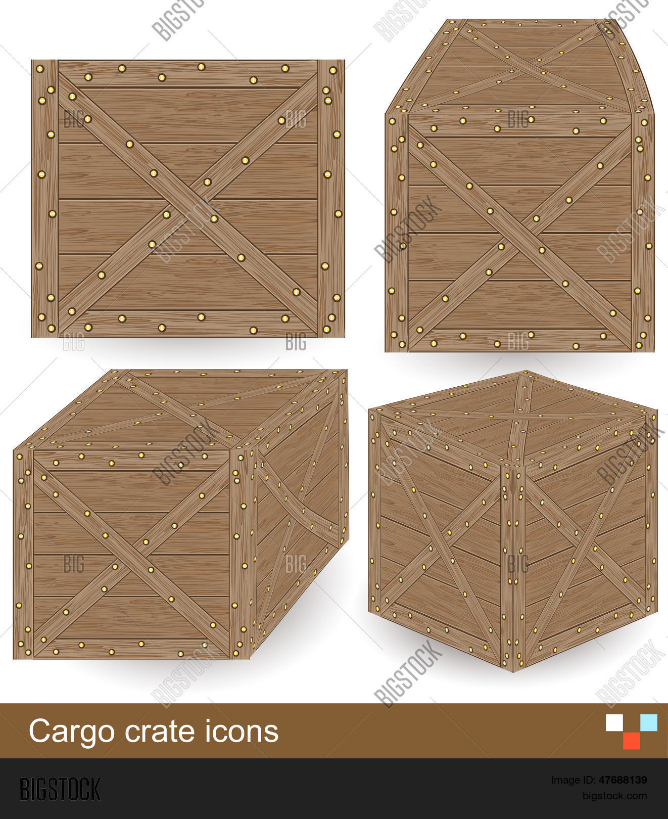 Cargo Crate Icons Vector & Photo (Free Trial) | Bigstock