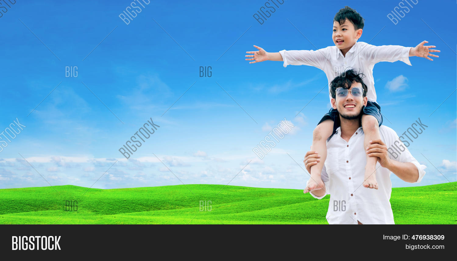 Happy Father Carrying Image & Photo (Free Trial) | Bigstock