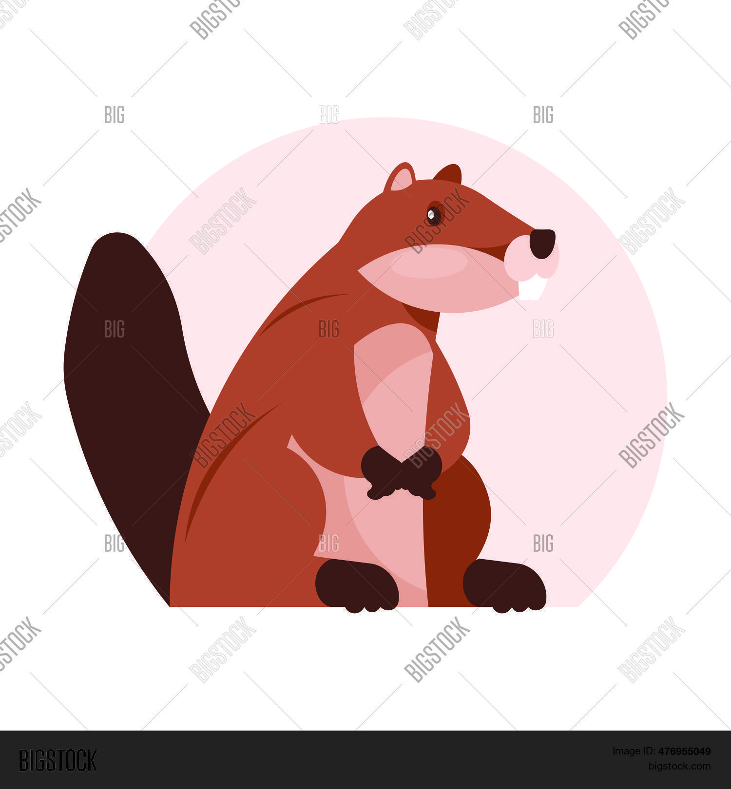 Cute Beaver Cartoon Vector & Photo (Free Trial) | Bigstock