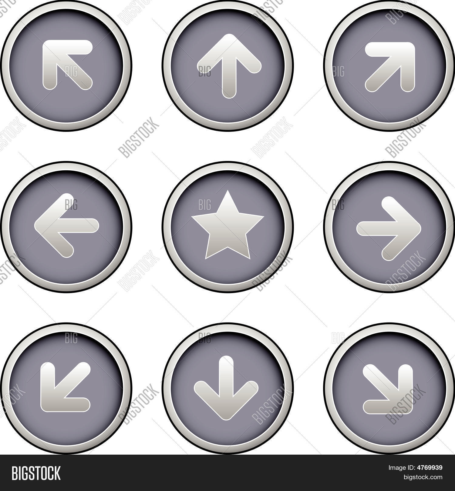 Direction Arrow Icons Vector & Photo (Free Trial) | Bigstock