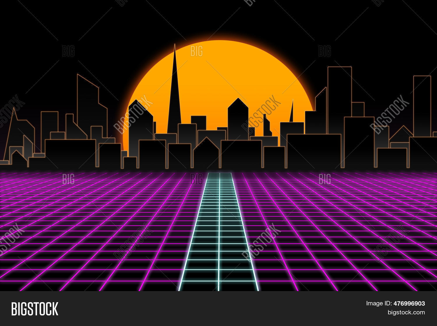 3d Grid 80s Road Image & Photo (Free Trial) | Bigstock