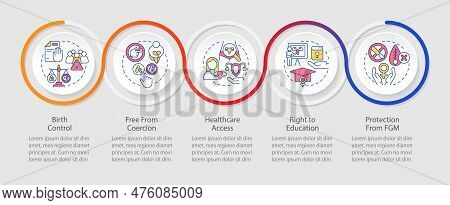 Reproductive Rights Loop Infographic Template. Gender Equality. Data Visualization With 5 Steps ...