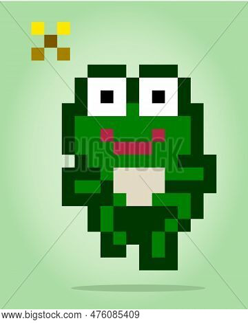 8 Bit Pixel Frog Jump Vector & Photo (Free Trial) | Bigstock