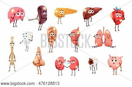 Sick Body Organ Vector & Photo (Free Trial) | Bigstock