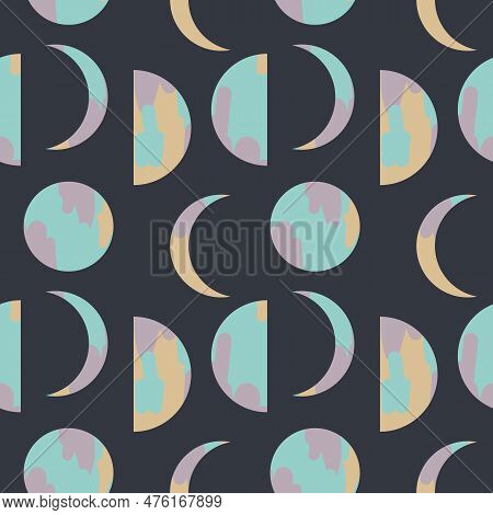 Moon Phases. Seamless Vector & Photo (Free Trial) | Bigstock