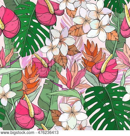 Tropical Seamless Vector & Photo (Free Trial) | Bigstock