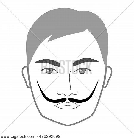 Dali Mustache Beard Vector & Photo (Free Trial) | Bigstock