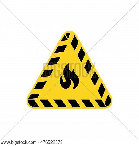 Warning Sign Flame Vector & Photo (Free Trial) | Bigstock