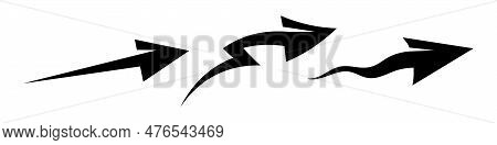 Set Arrow Mark Icon. Vector & Photo (Free Trial) | Bigstock