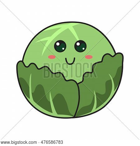 Cute Cabbage Vector & Photo (Free Trial) | Bigstock