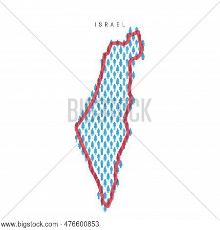 Israel Population Map Vector & Photo (Free Trial) | Bigstock