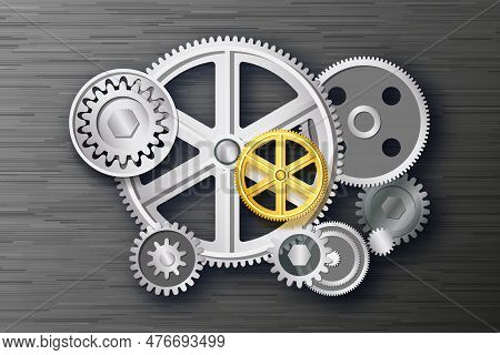Engineering Gears On Vector & Photo (Free Trial) | Bigstock