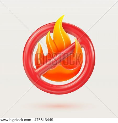 No Fire 3d Cartoon Vector & Photo (Free Trial) | Bigstock
