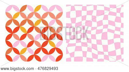 1970 Trippy Grid Wavy Vector & Photo (Free Trial) | Bigstock
