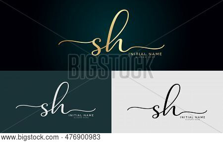 Vector y foto Sh Initials Vector (prueba gratis) | Bigstock