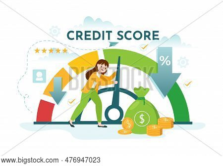 Credit Score Vector Vector & Photo (Free Trial) | Bigstock