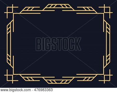 Art Deco Frame. Line Vector & Photo (Free Trial) | Bigstock