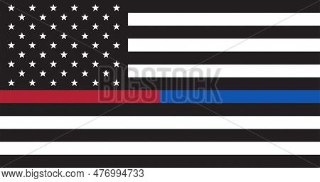 Police Us Flag. Vector & Photo (Free Trial) | Bigstock