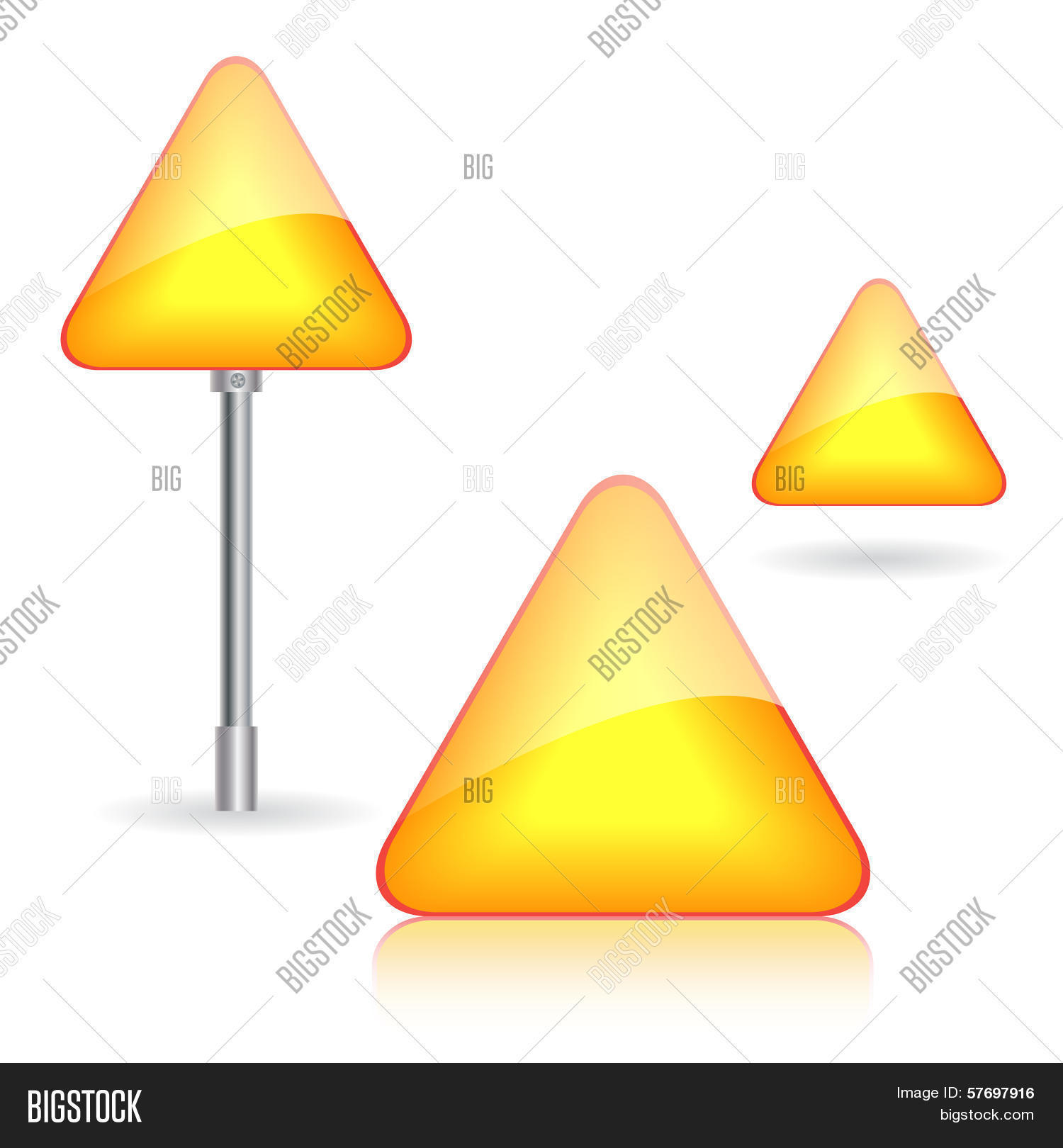 Three Yellow Road Vector & Photo (Free Trial) | Bigstock