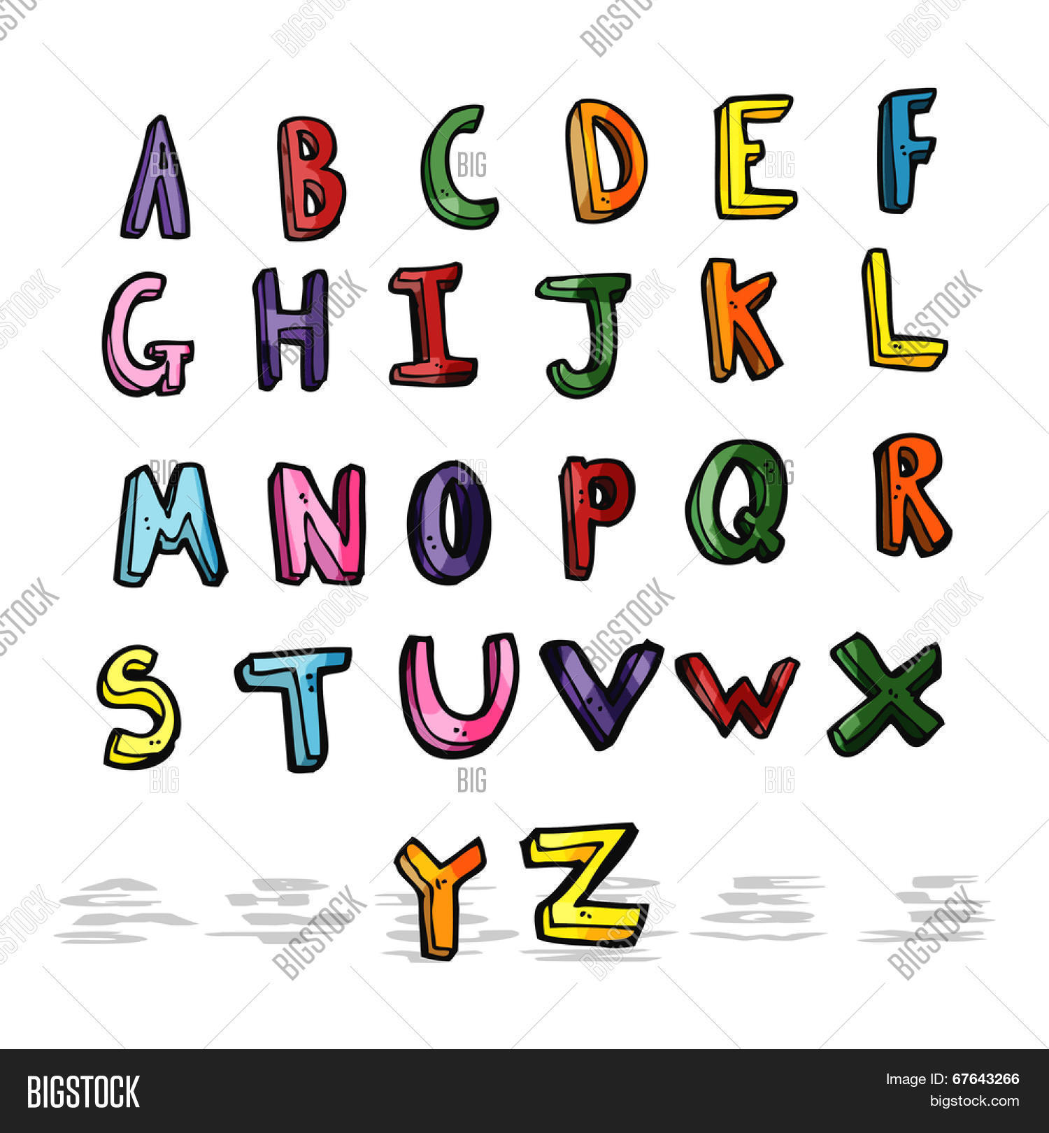 Cartoon Alphabet Vector & Photo (Free Trial) | Bigstock