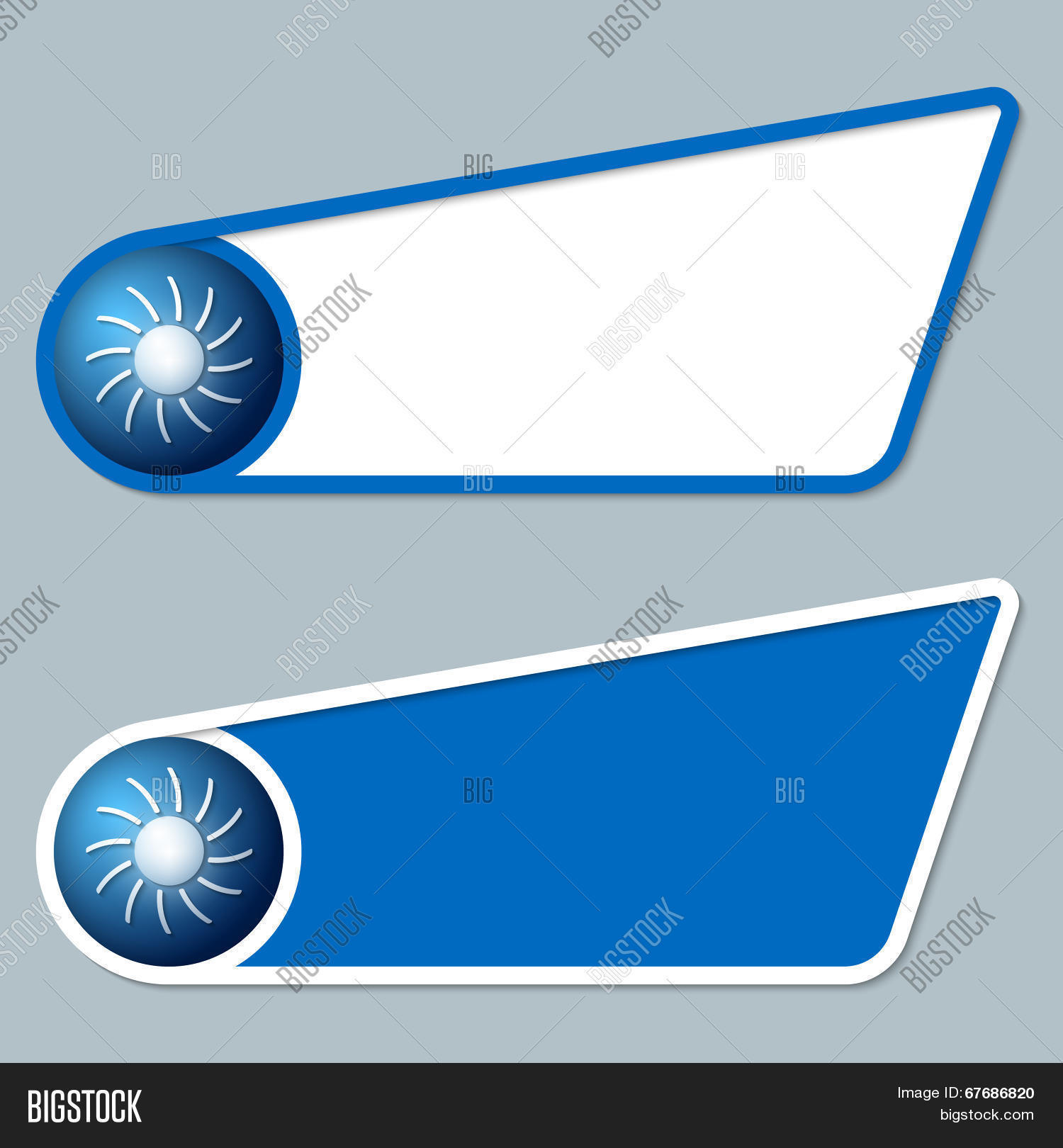 Two Blue Boxes Any Vector & Photo (Free Trial) | Bigstock