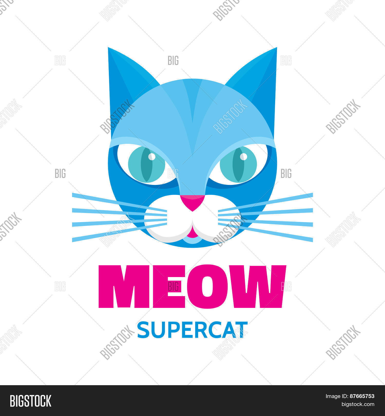 Meow - Supercat - Vector & Photo (Free Trial) | Bigstock