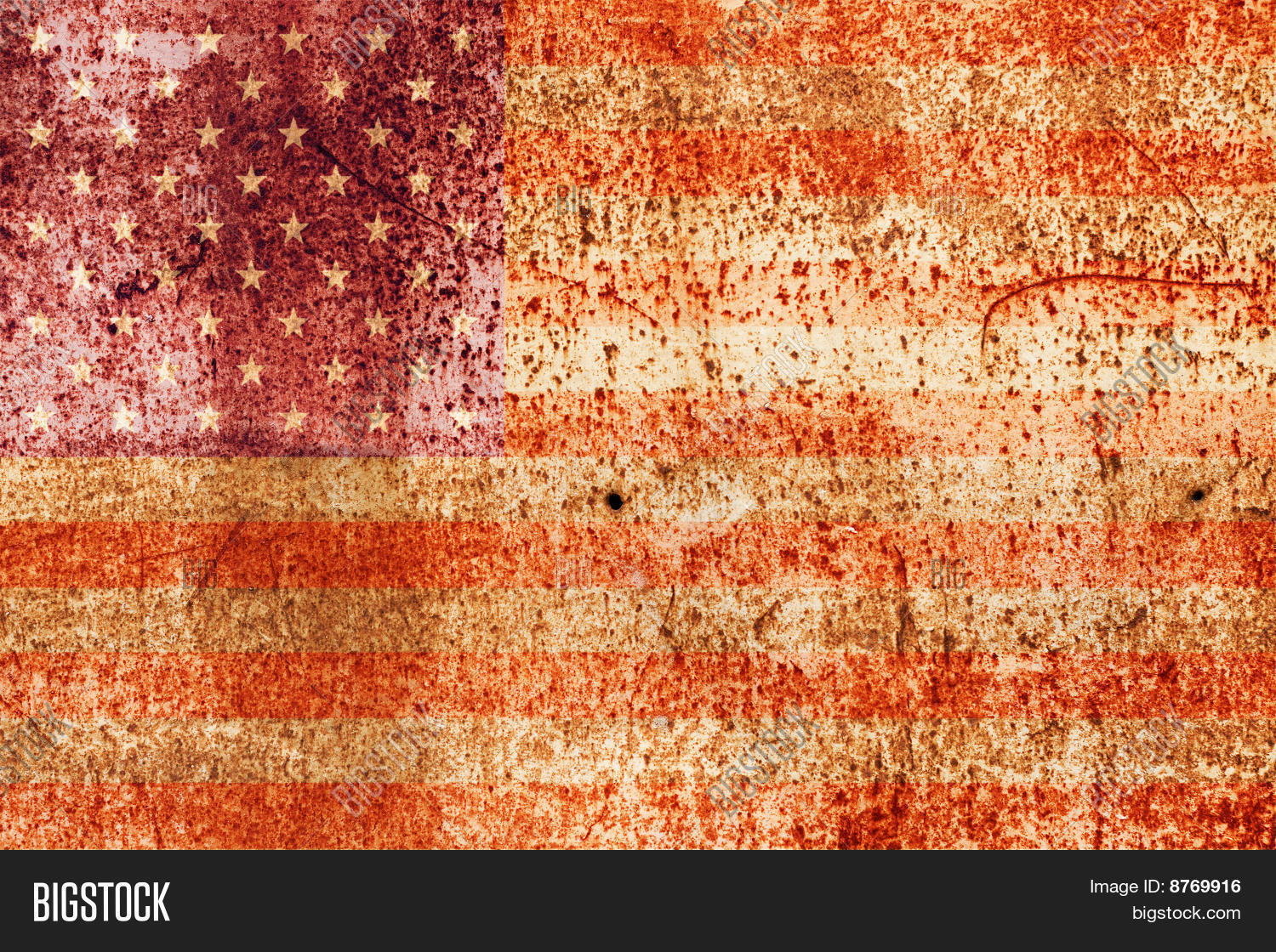Faded American Flag On Image & Photo (Free Trial) | Bigstock
