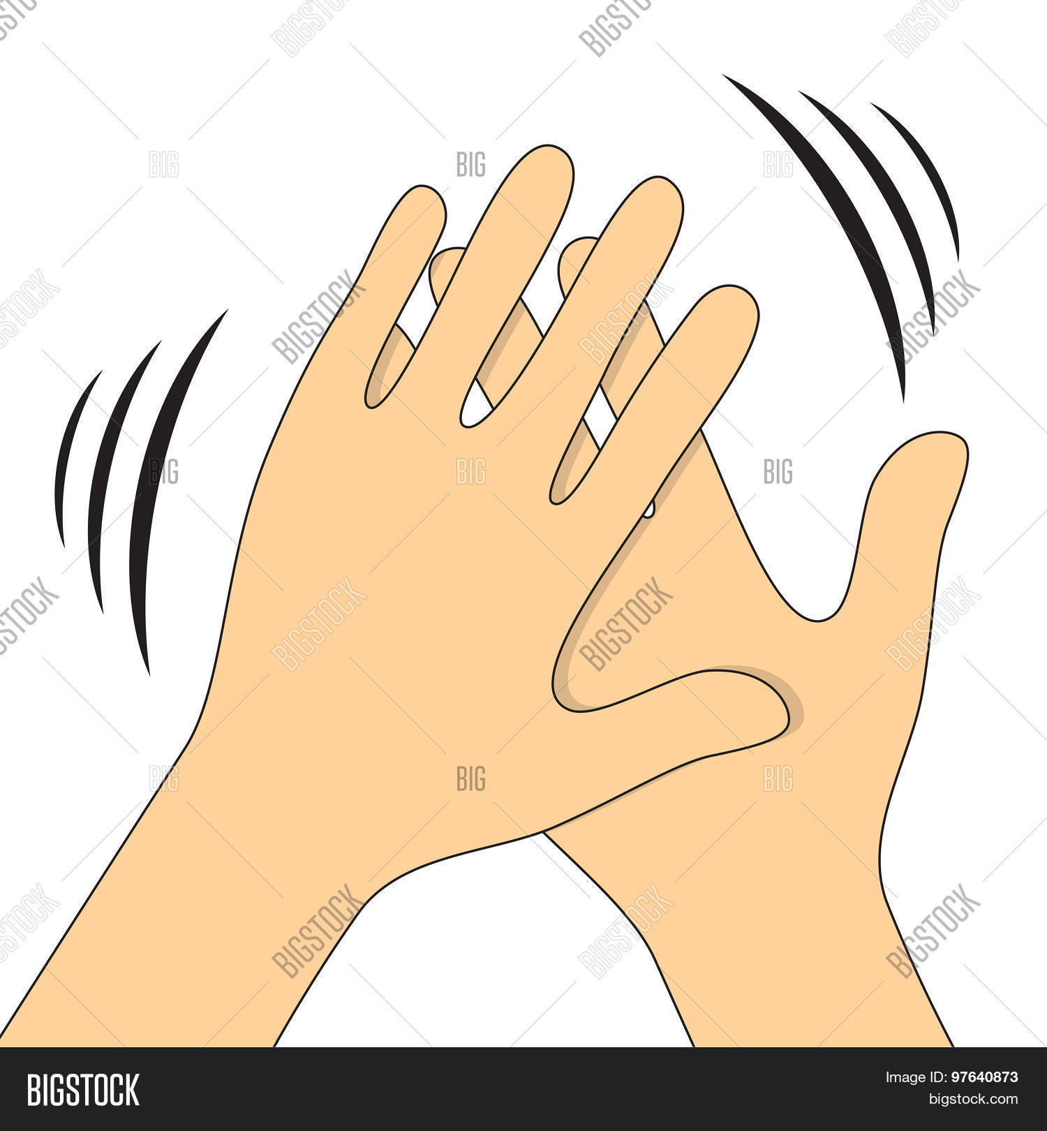Hands Clapping Symbol Vector & Photo (Free Trial) | Bigstock