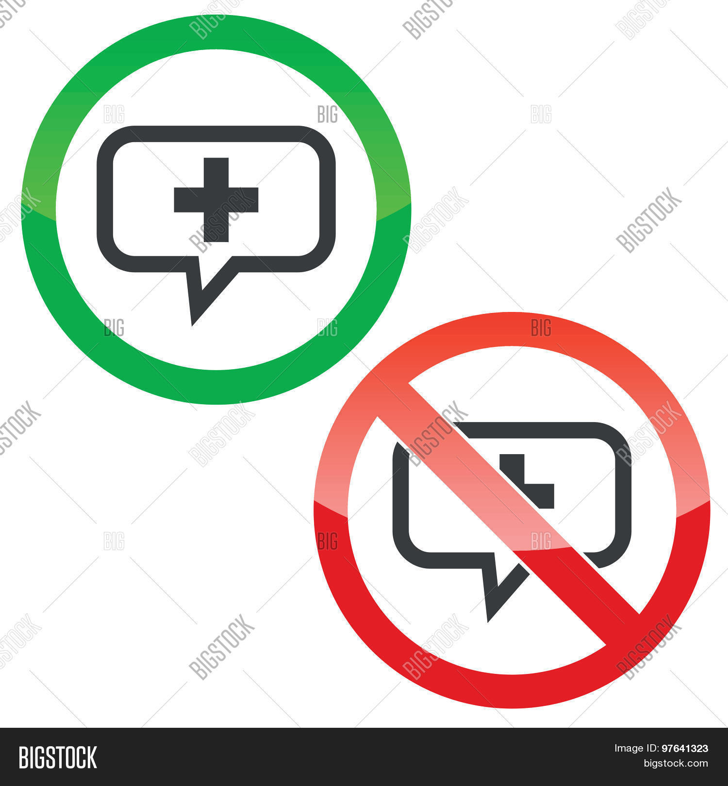 Plus Message Vector & Photo (Free Trial) | Bigstock
