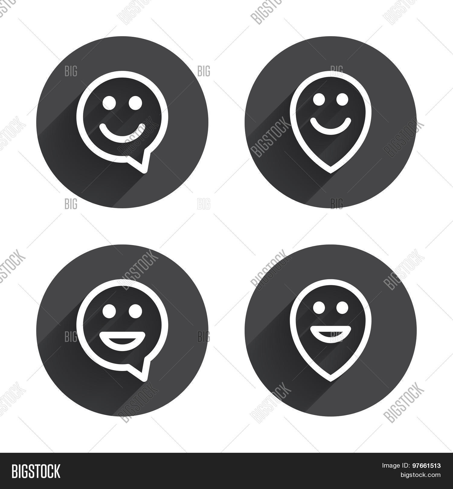 Happy Face Speech Vector & Photo (Free Trial) | Bigstock