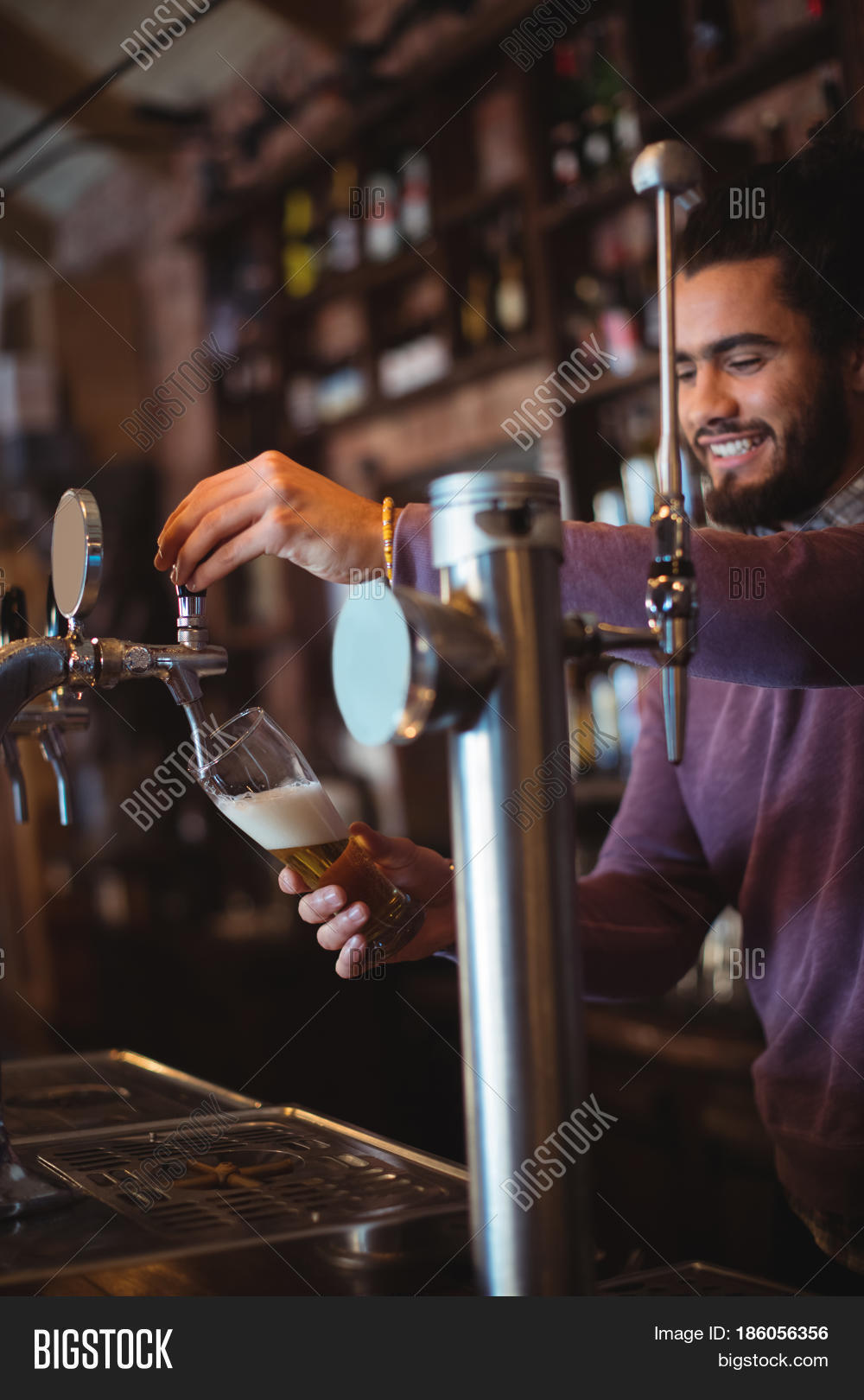 Bar Tender Filling Image & Photo (Free Trial) | Bigstock