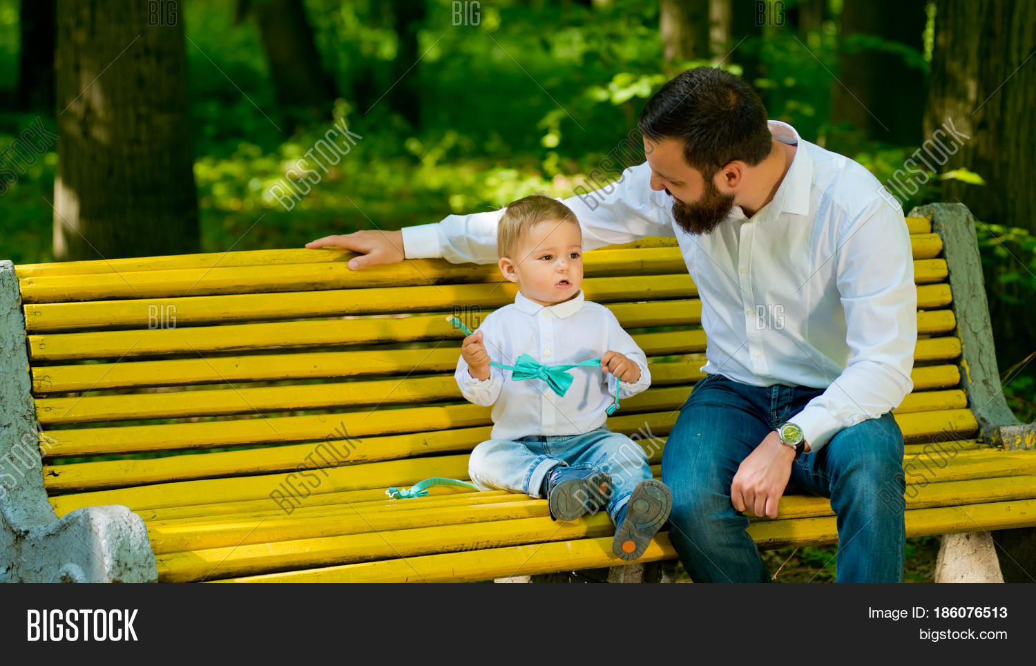 Little Boy His Dad Image & Photo (Free Trial) | Bigstock