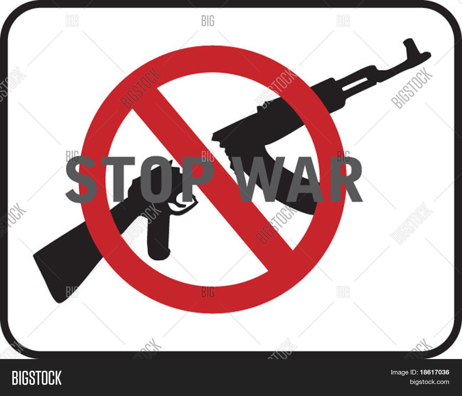 Stop War Sign On Vector & Photo (Free Trial) | Bigstock