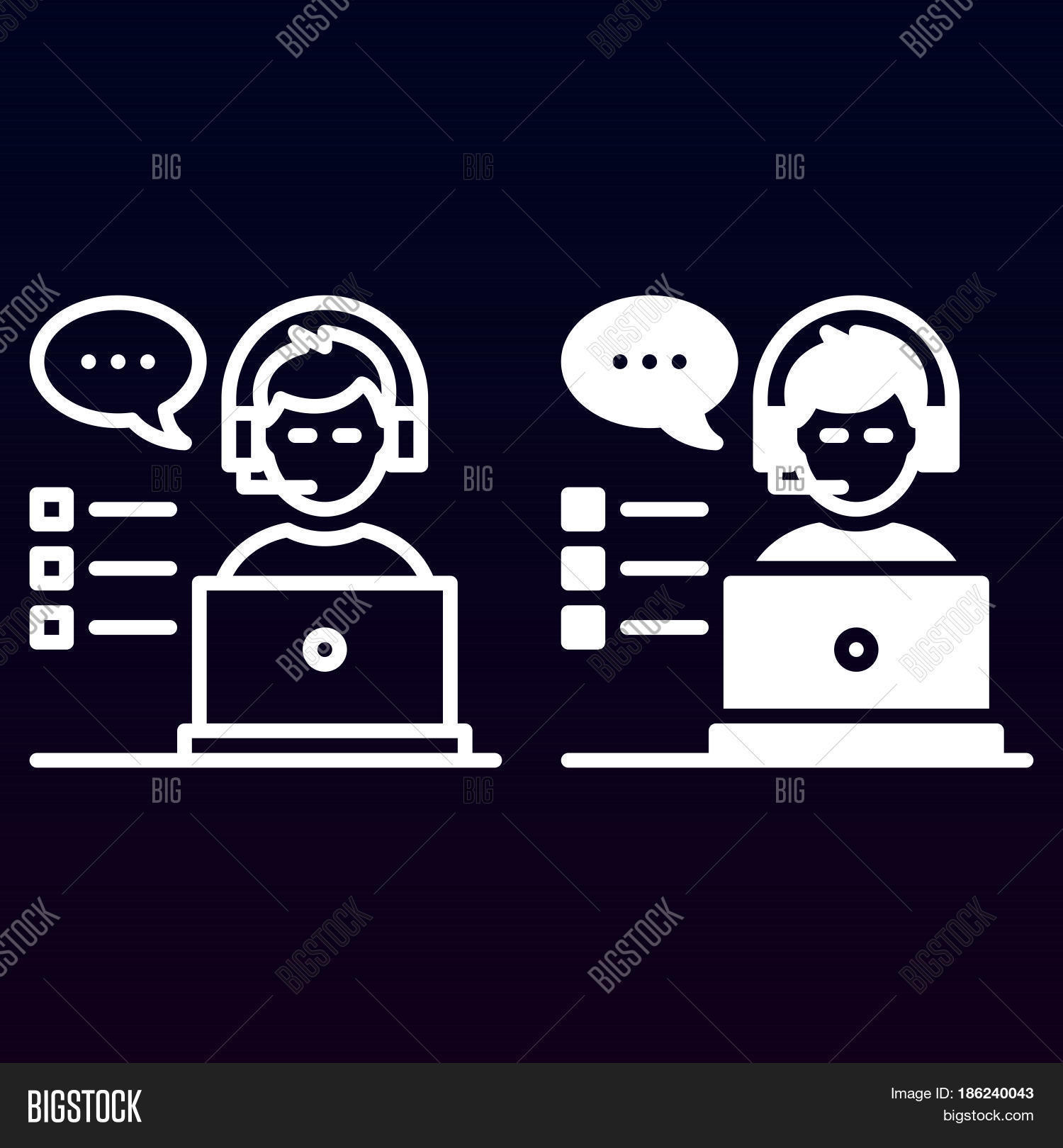 Customer Support Line Vector & Photo (Free Trial) | Bigstock