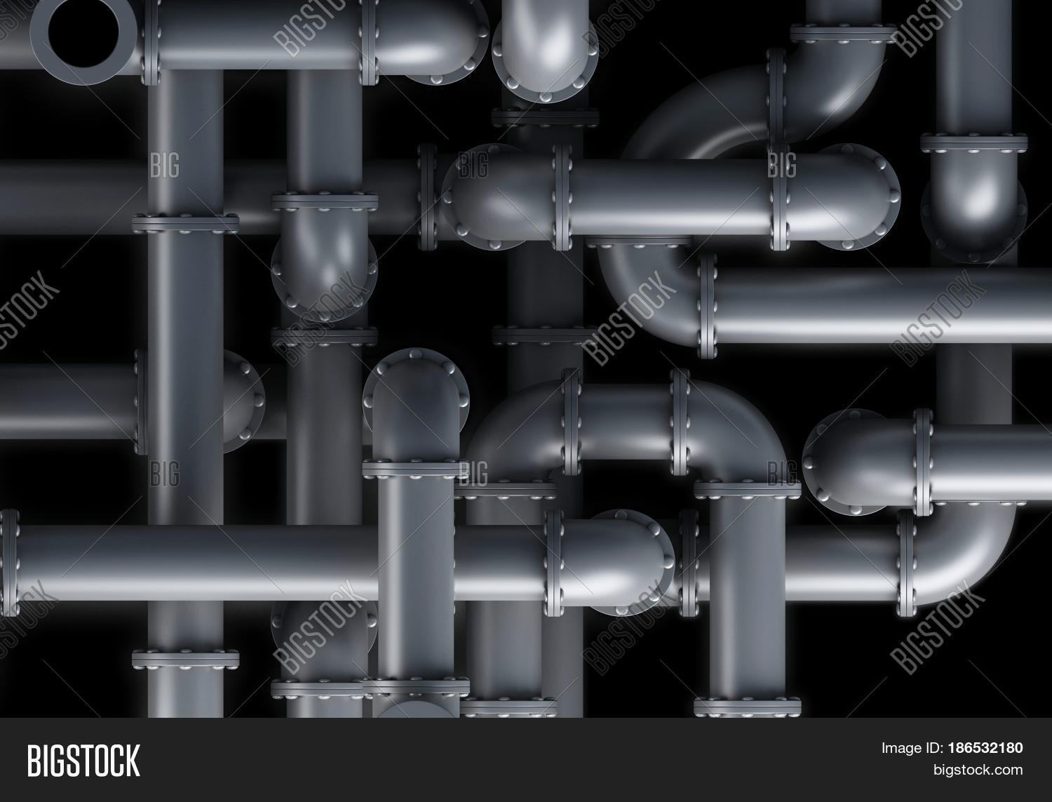 3D Pipe System Image & Photo (Free Trial) | Bigstock
