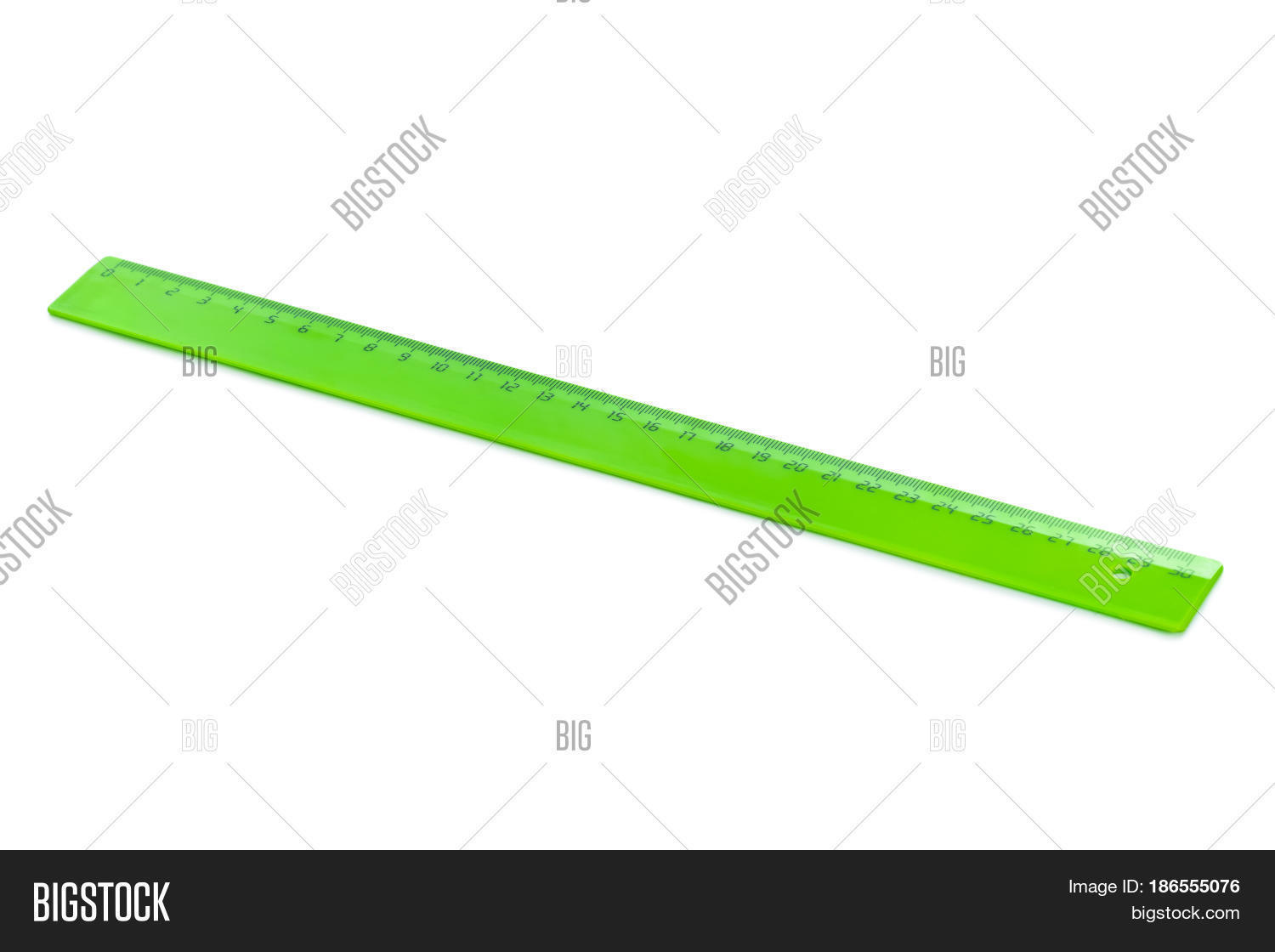 Green Ruler Isolated Image & Photo (Free Trial) | Bigstock