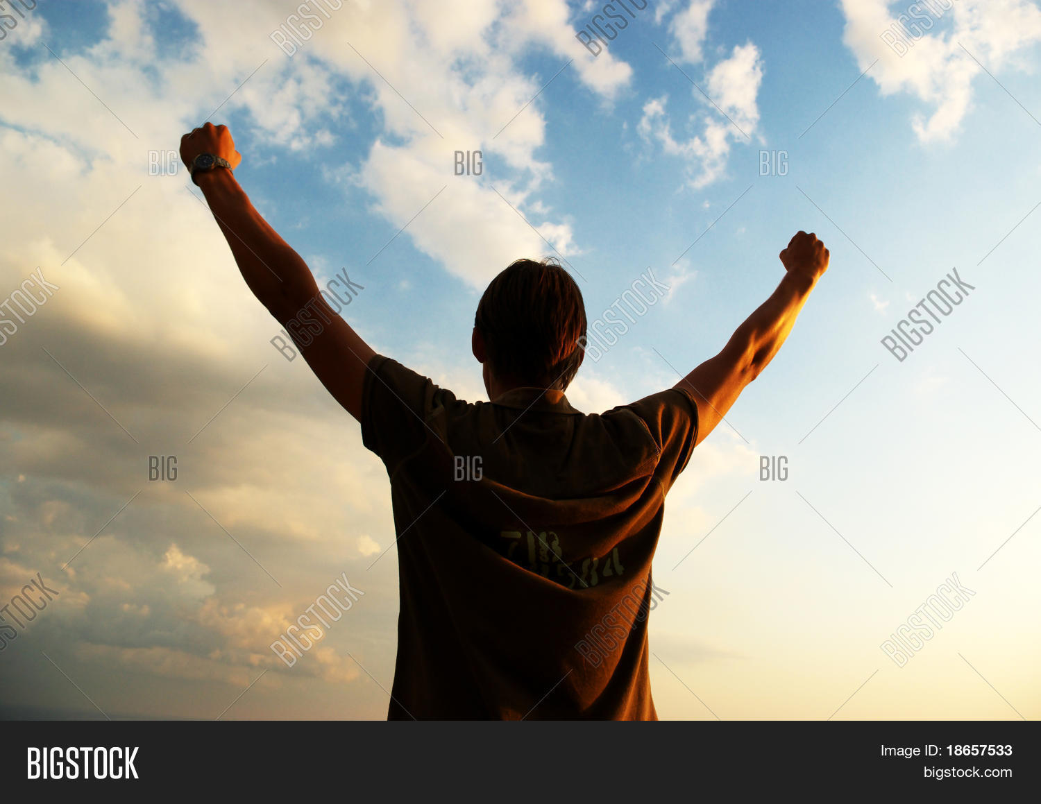 Man On Sky Background Image & Photo (Free Trial) | Bigstock