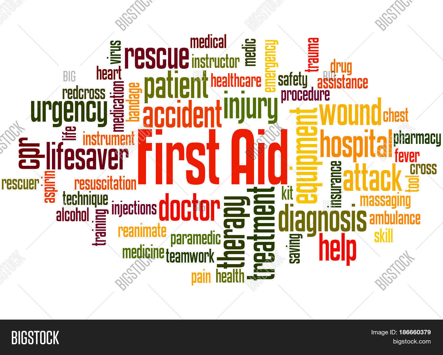 First Aid, Word Cloud Image & Photo (Free Trial) | Bigstock