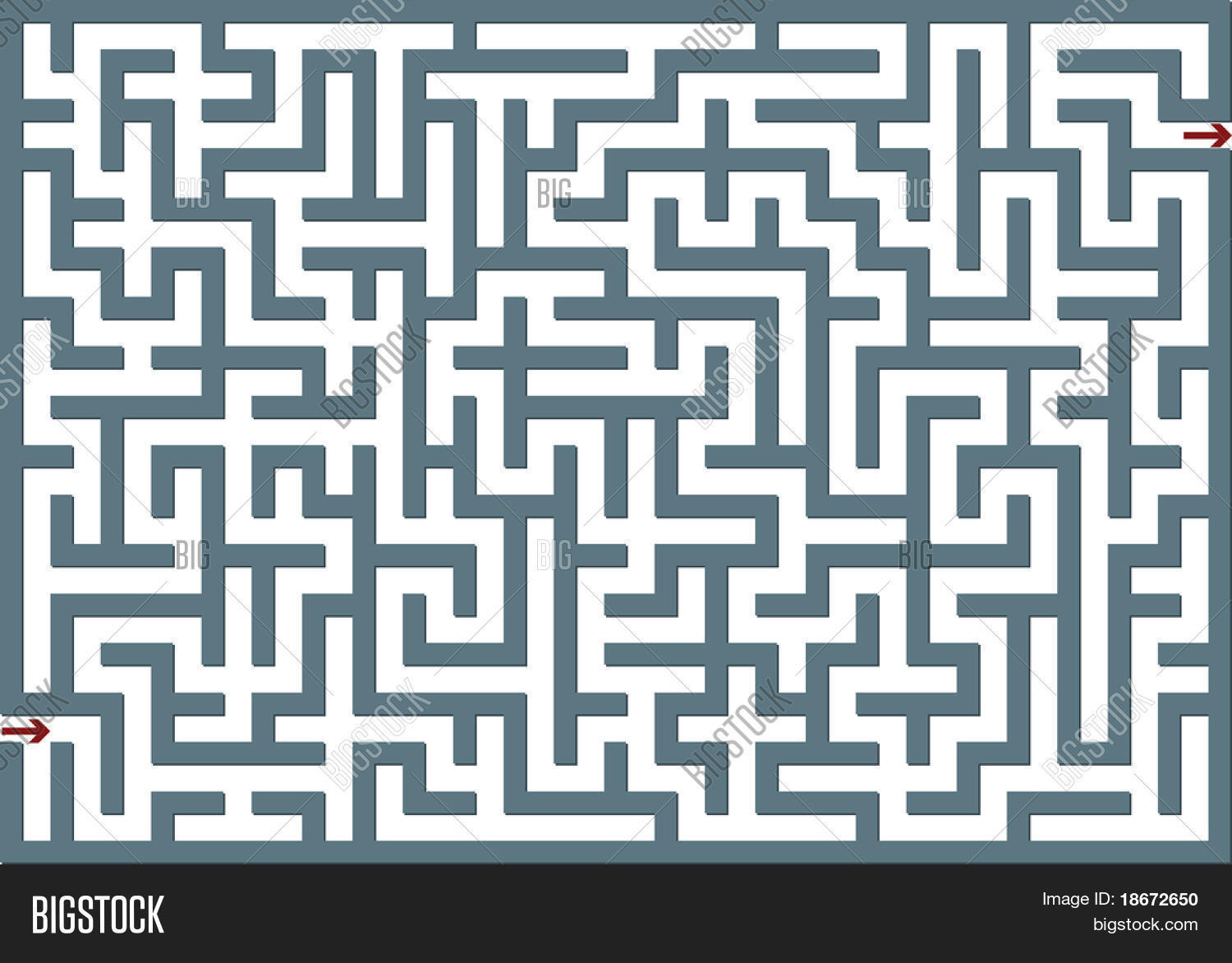Big Gray Labyrinth Vector & Photo (Free Trial) | Bigstock