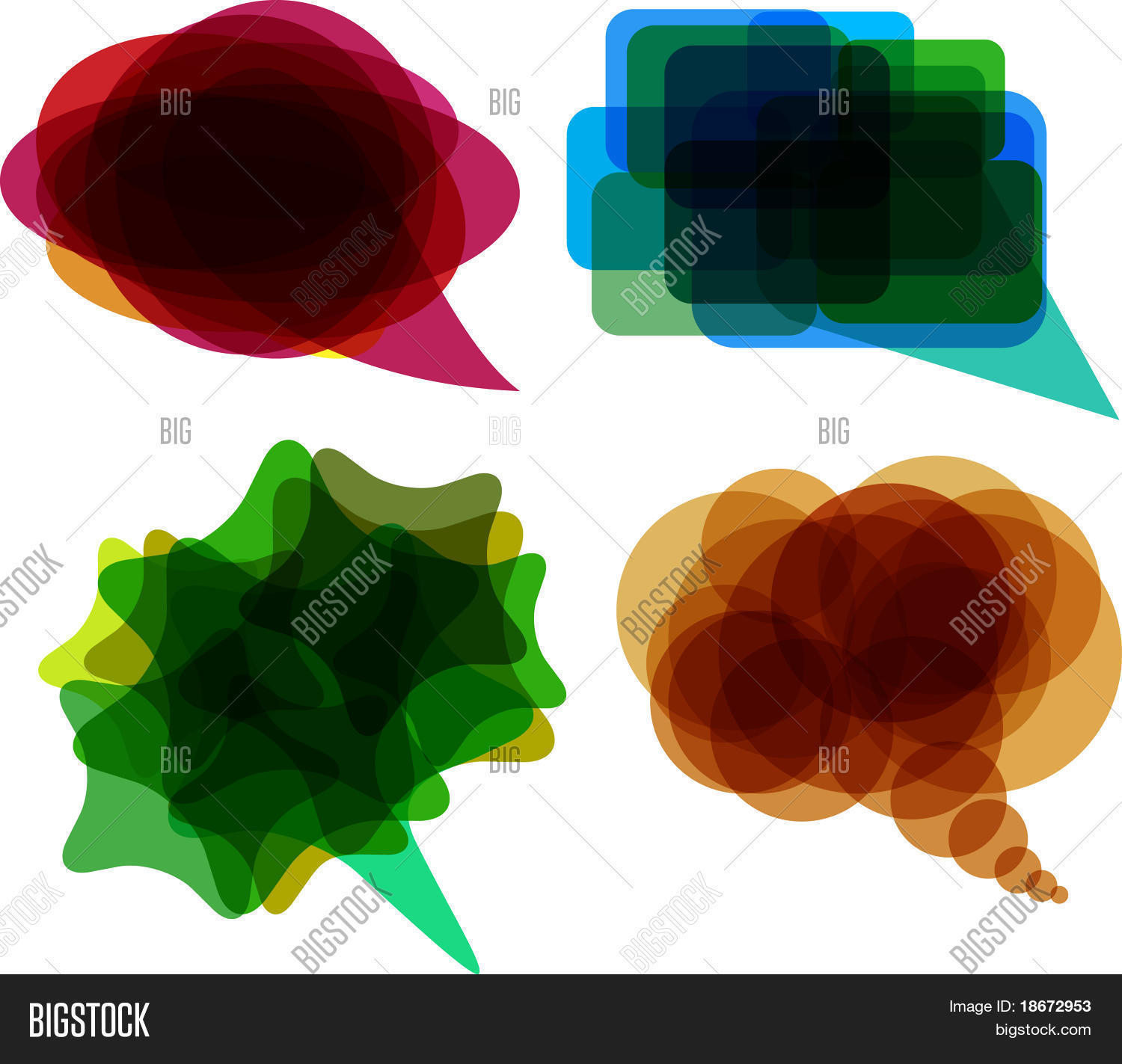 Speech Balloons. Vector & Photo (Free Trial) | Bigstock