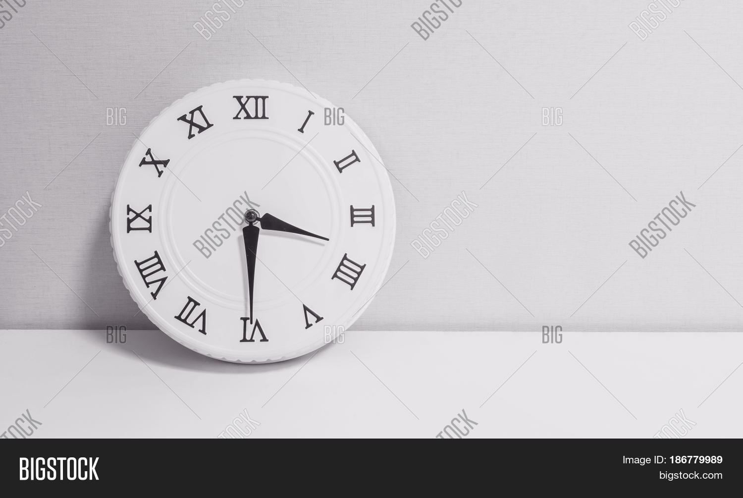 Closeup White Clock Image & Photo (Free Trial) | Bigstock