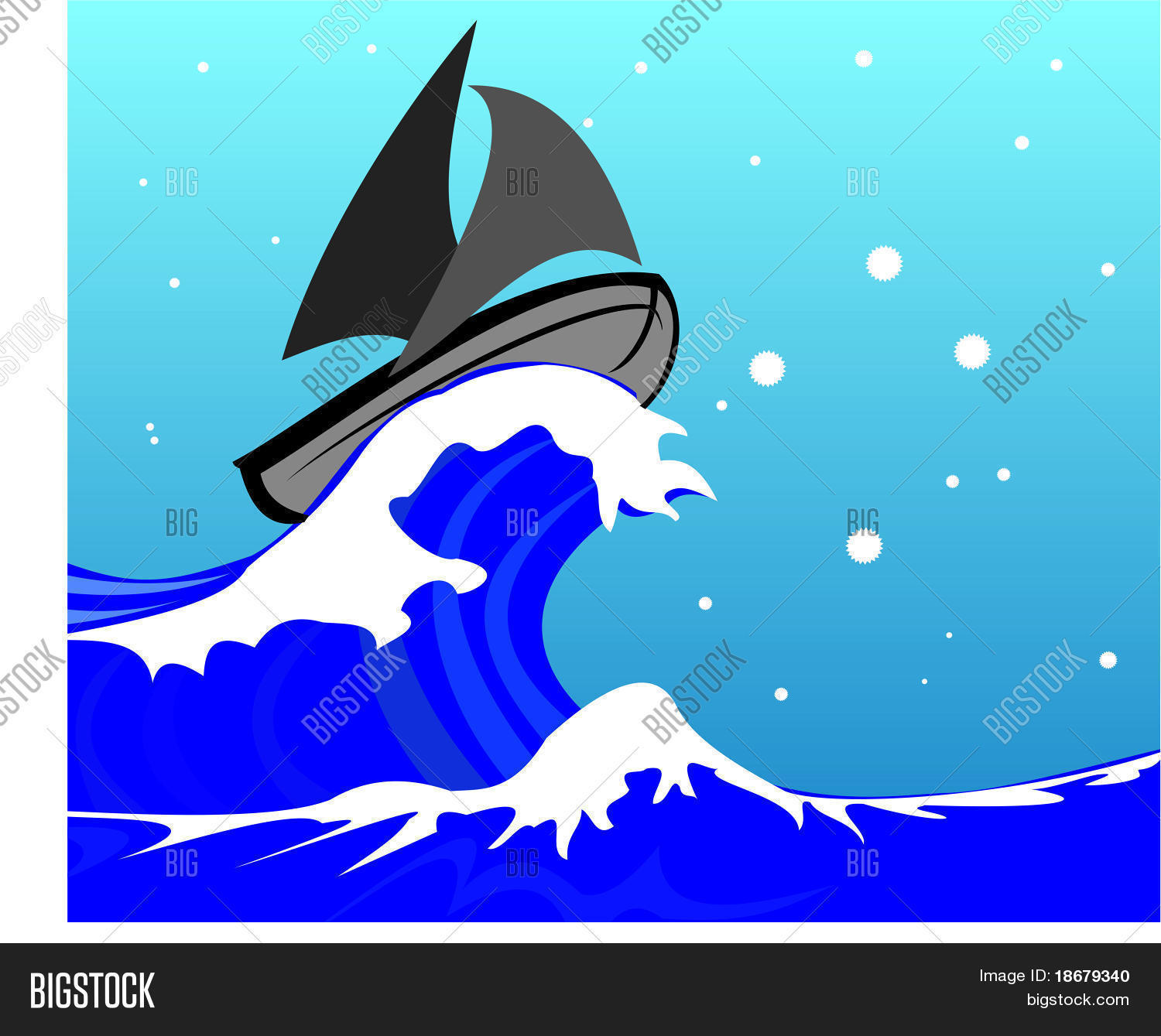 Sailing On Stormy Sea Vector & Photo (Free Trial) | Bigstock