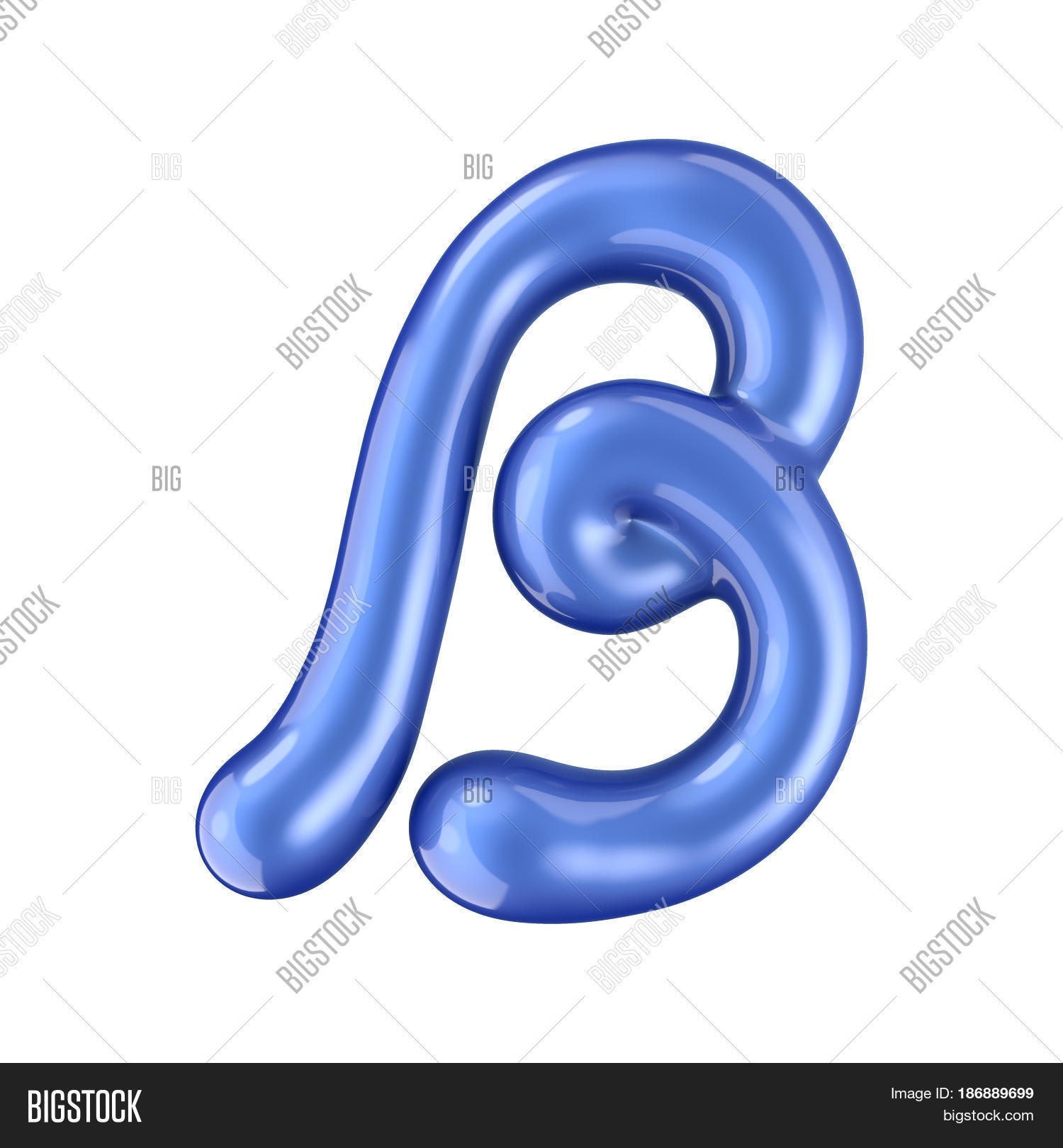 Glossy Blue Letter B Image & Photo (Free Trial) | Bigstock
